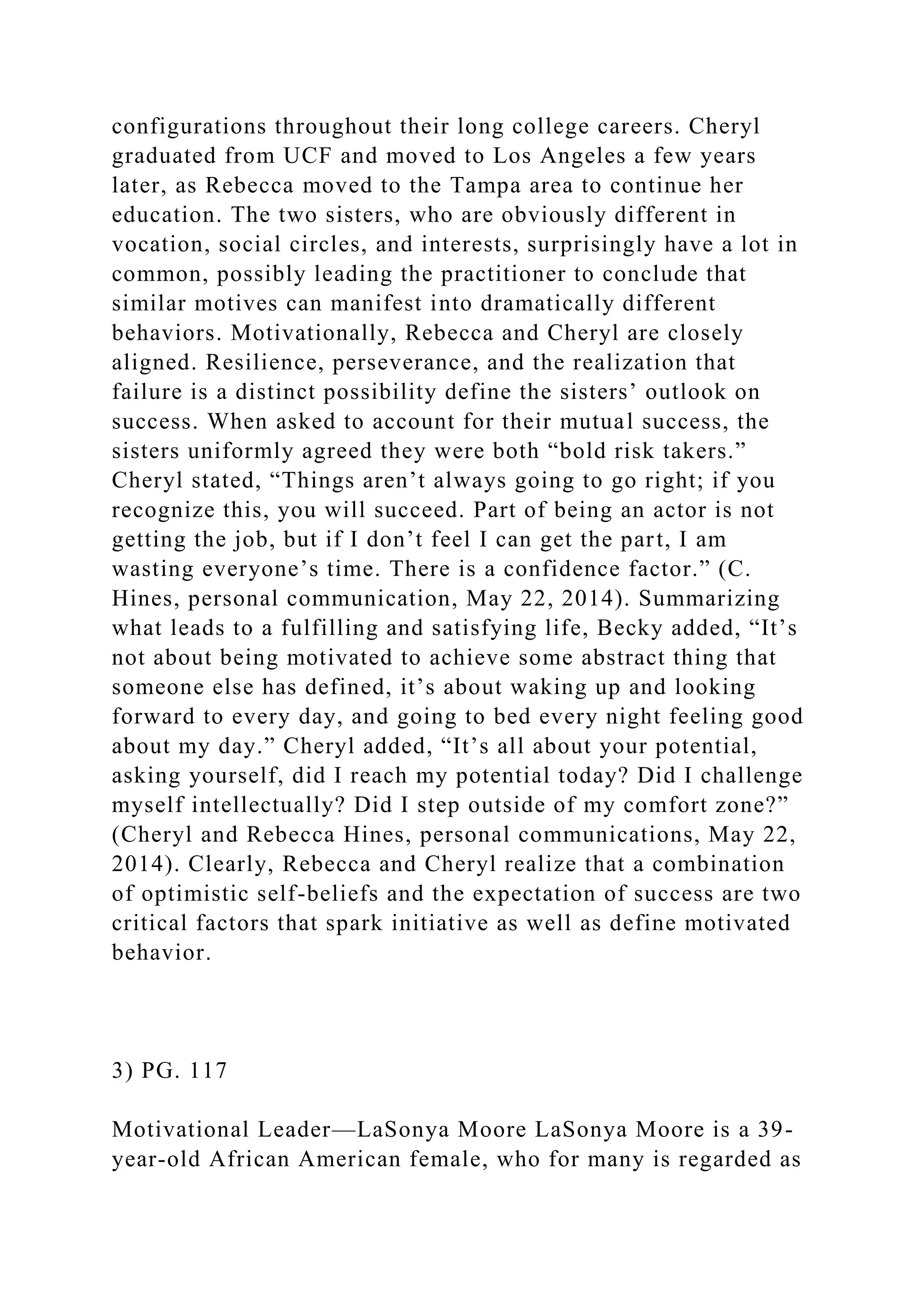 Respond to ten scenarios based on the principles of motivation a.docx