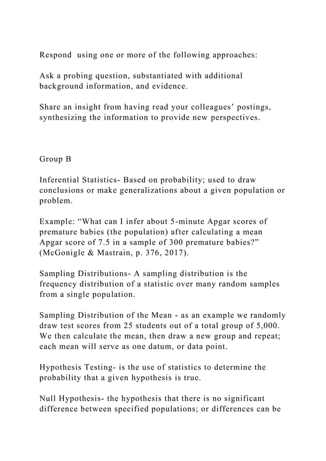 Respond using one or more of the following approachesAsk a pro | PDF