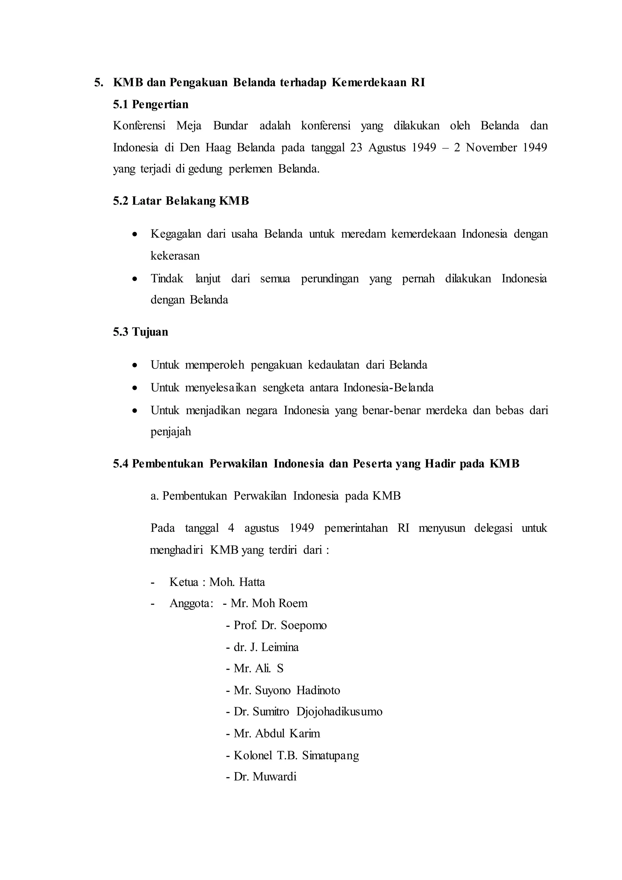 Respon internasional terhadap kemerdekaan RI | DOCX