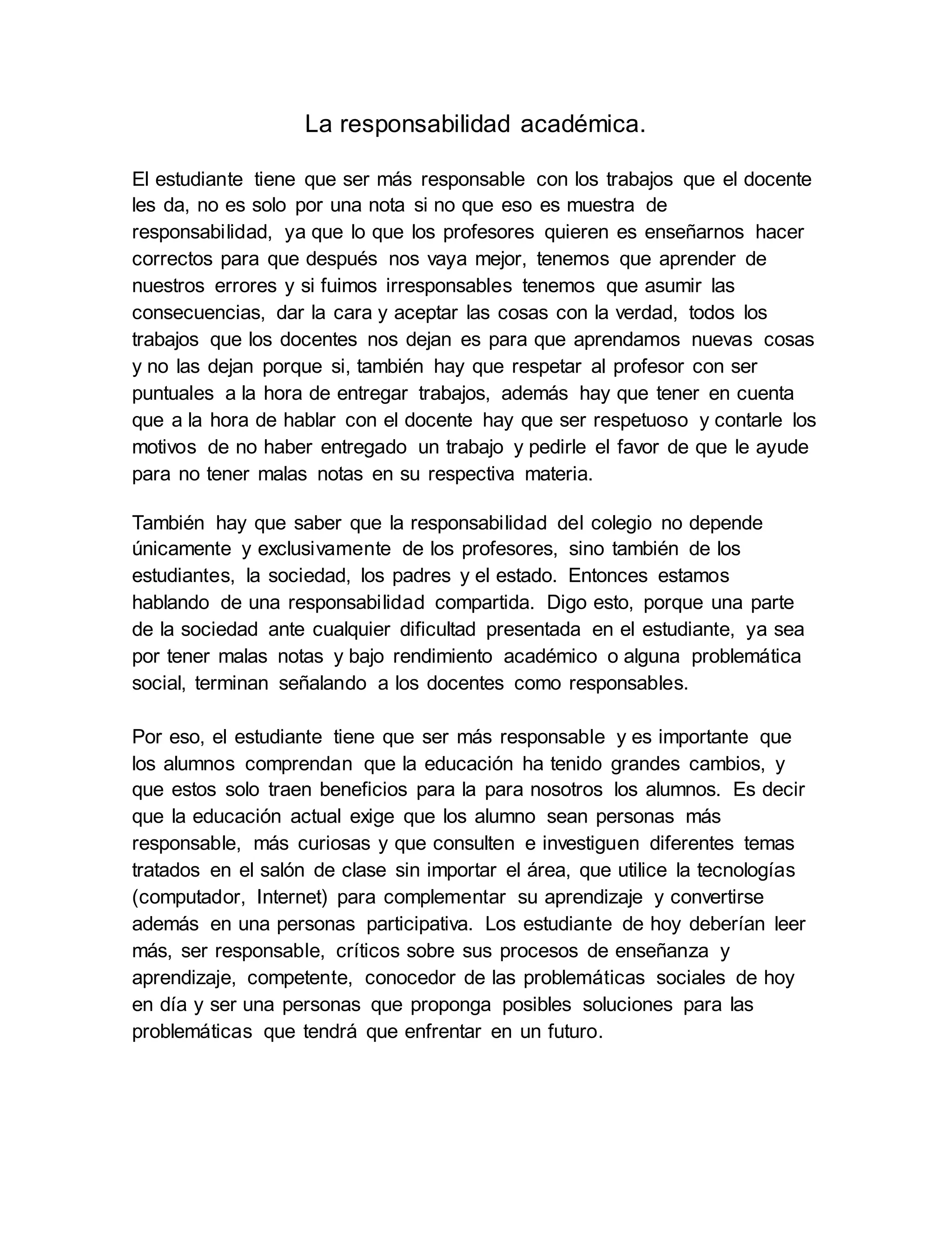 Responsabilidad académica | DOCX