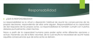 Responsabilidad e irresponsabilidad | PPTX