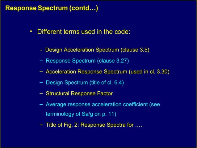 Response Spectrum | PPT | Civil Engineering Industry | Industries