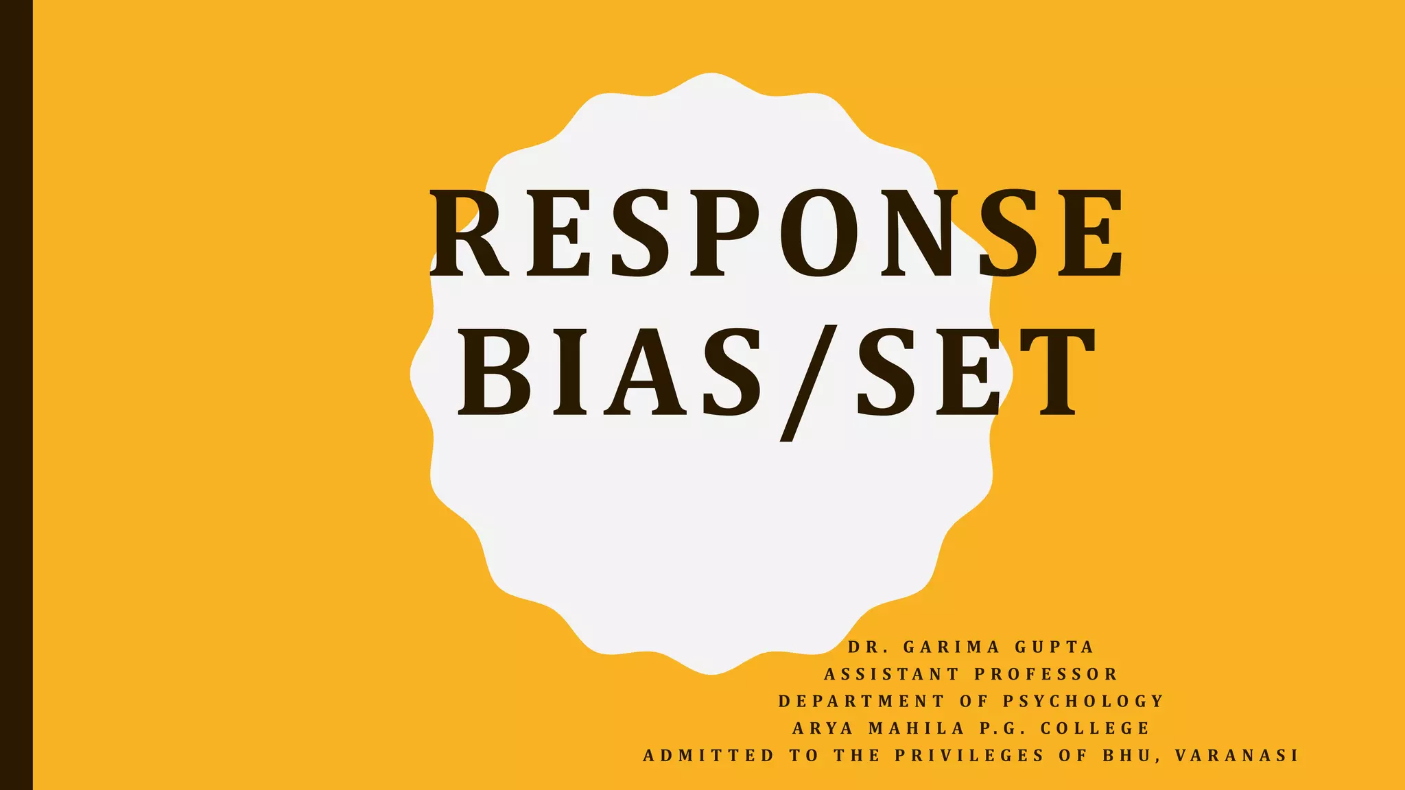 Response bias | PPTX