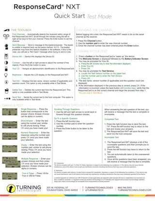 Response card nxt user guide | PDF