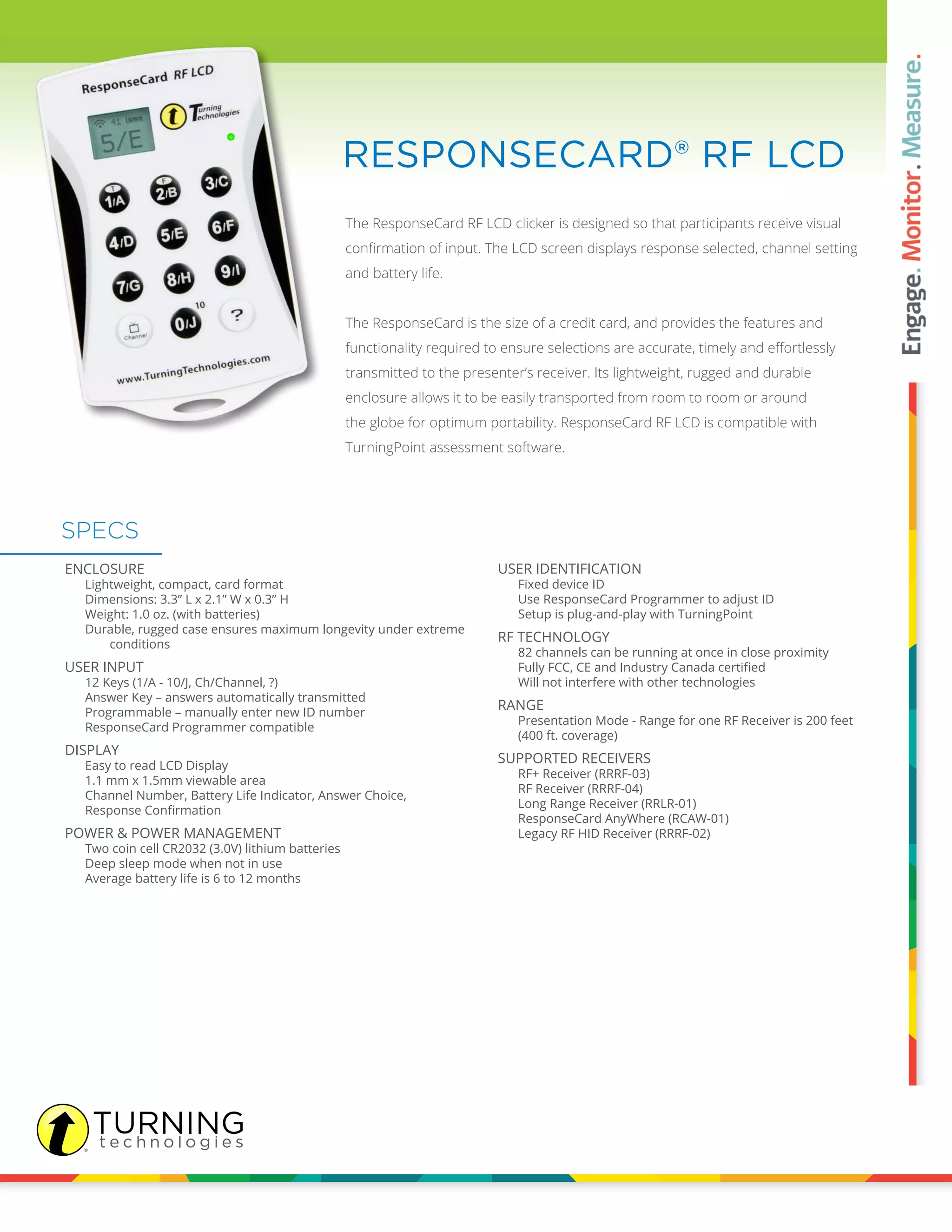 Response card rf lcd | PDF