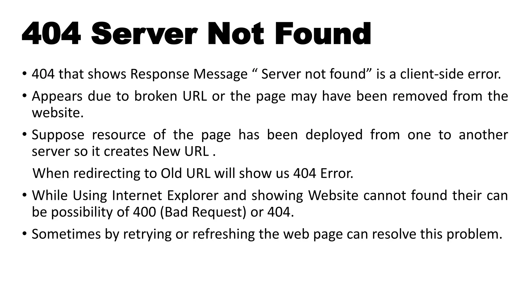 HTTP Response Codes | Errors | PPTX