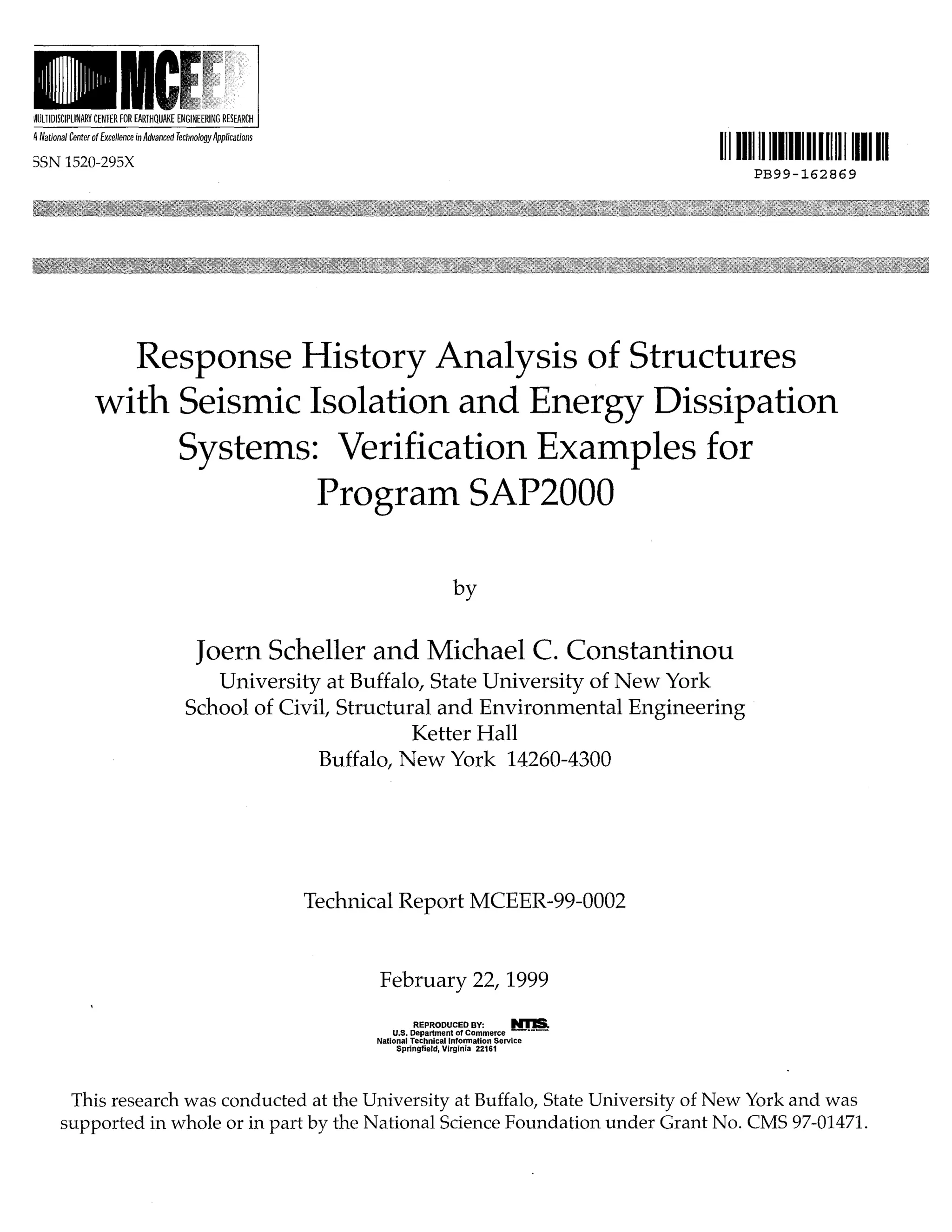 Response History Analysis of Structures SAP2000.pdf | Computer Software and Applications | Computing