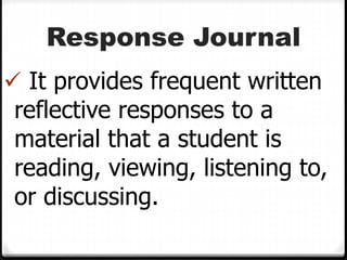 Response journal | PPTX