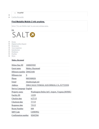 Responses medallia | PDF