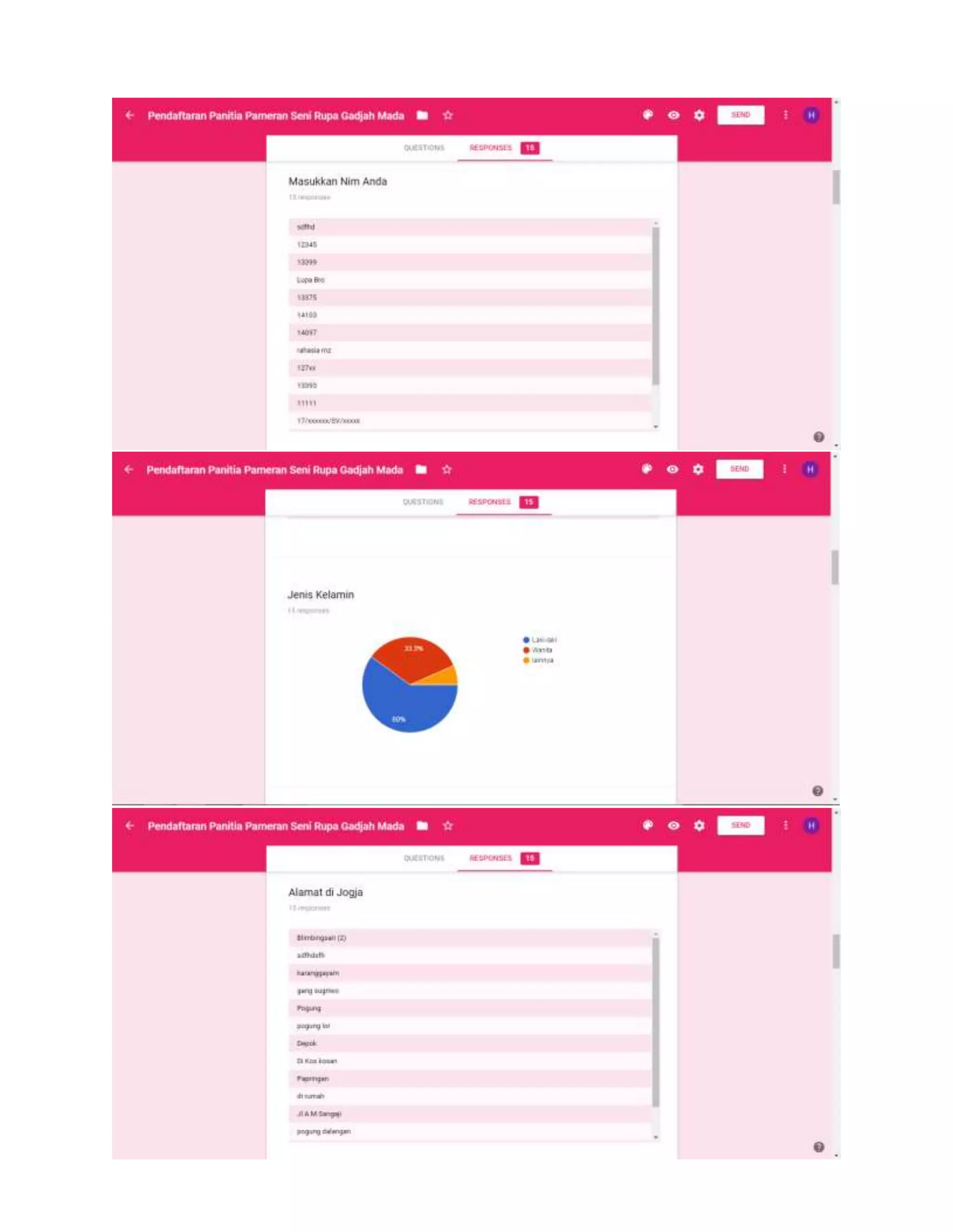 Responses form pendaftaran panitia pameran seni rupa gadjah mada | DOCX
