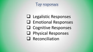 Responses to conflict | PPTX | War and Conflicts