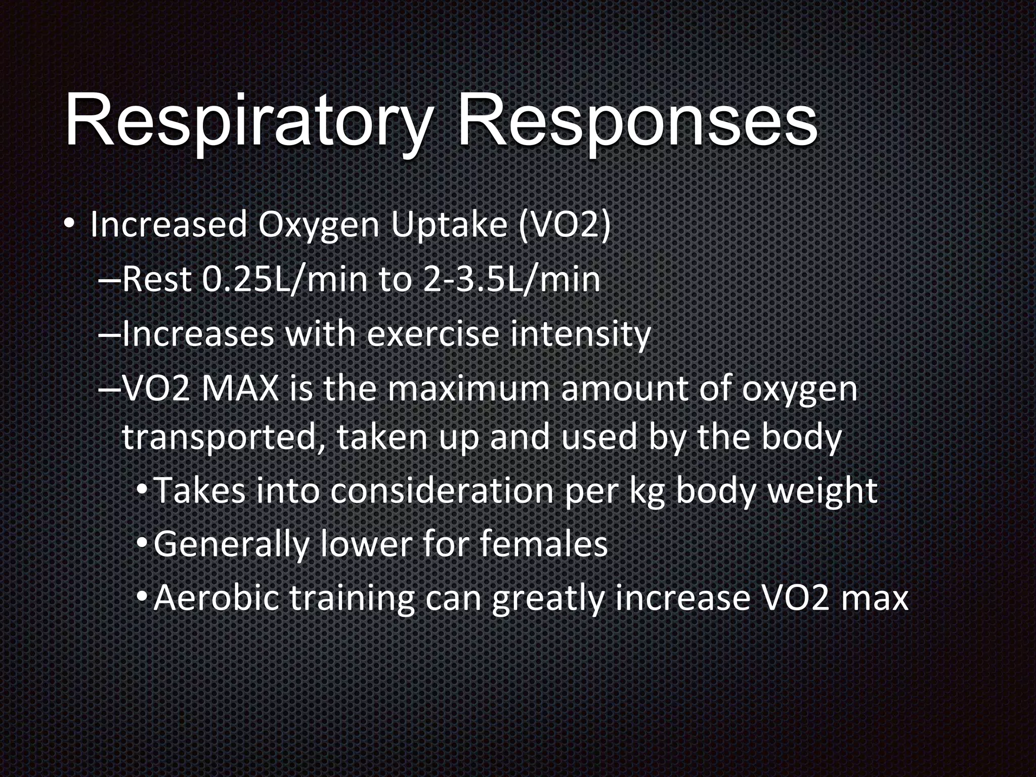 Responses to exercise | PPTX