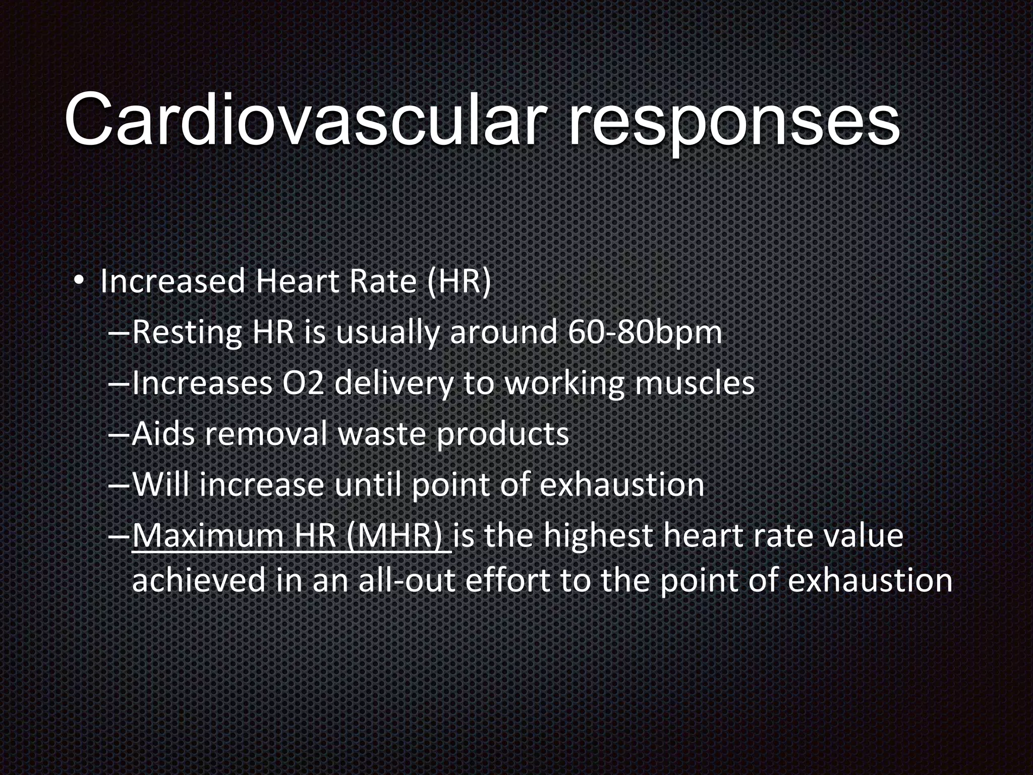 Responses to exercise | PPTX