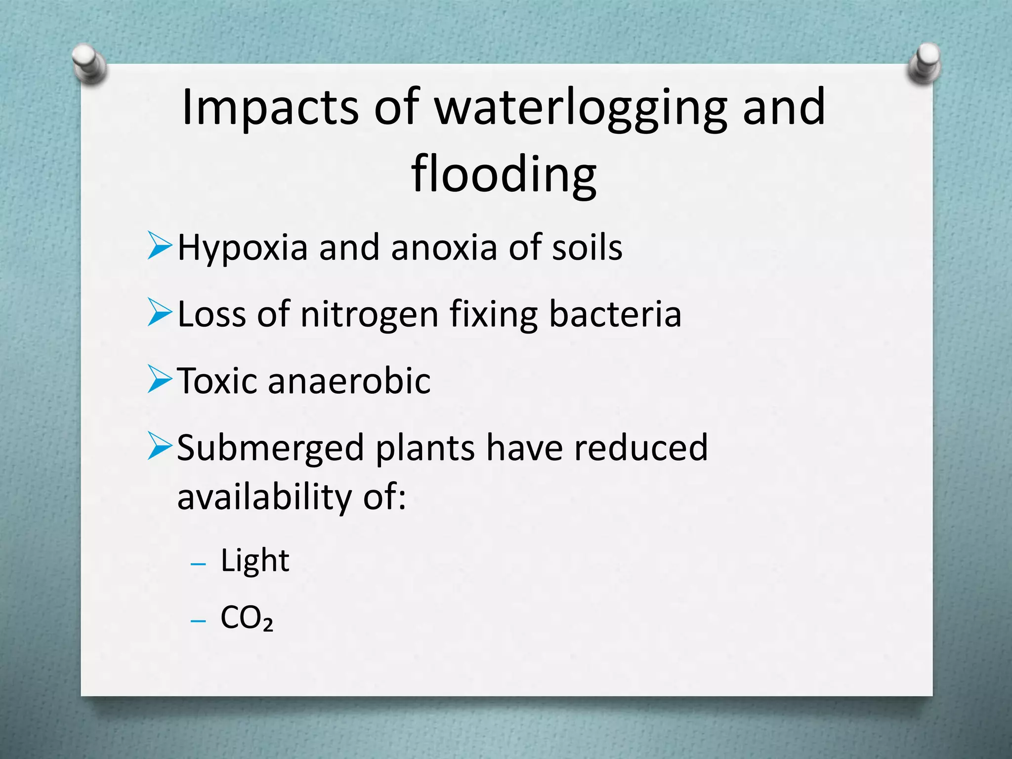 How do plants deal with flooding? | PPTX