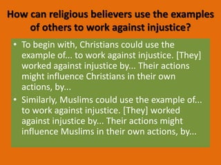 Responses to injustice | PPT