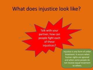 Responses to injustice