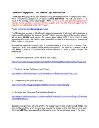 Responses to the mumbai megaproject cm maharashtra_and_mumbai_first | PDF