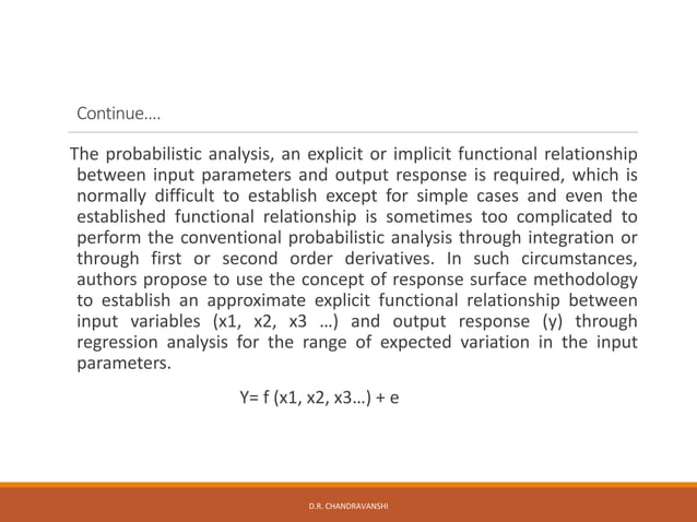 Optimization techniques in formulation Development Response surface methodology | PPT | Physics ...