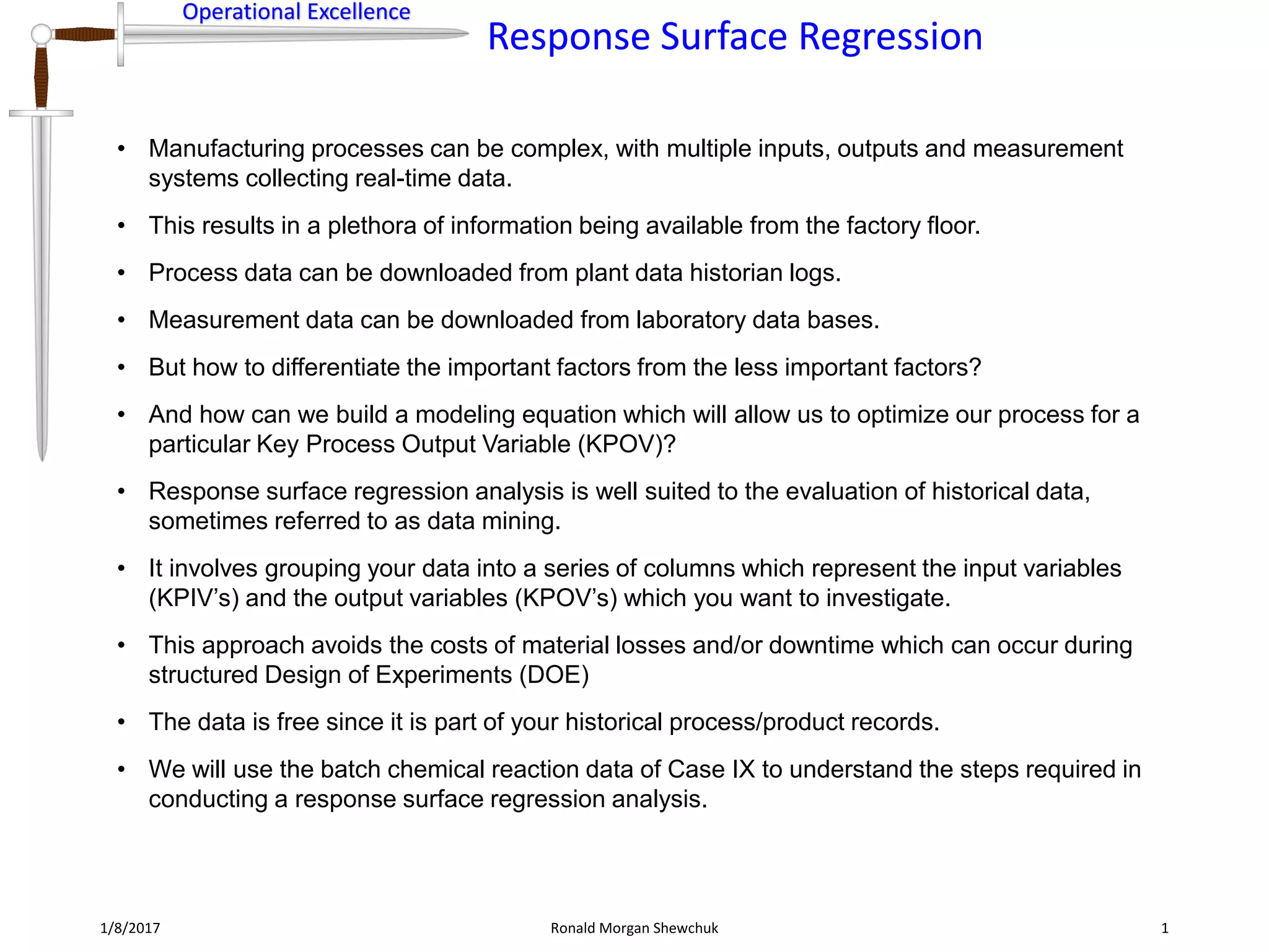Response Surface Regression | PPTX