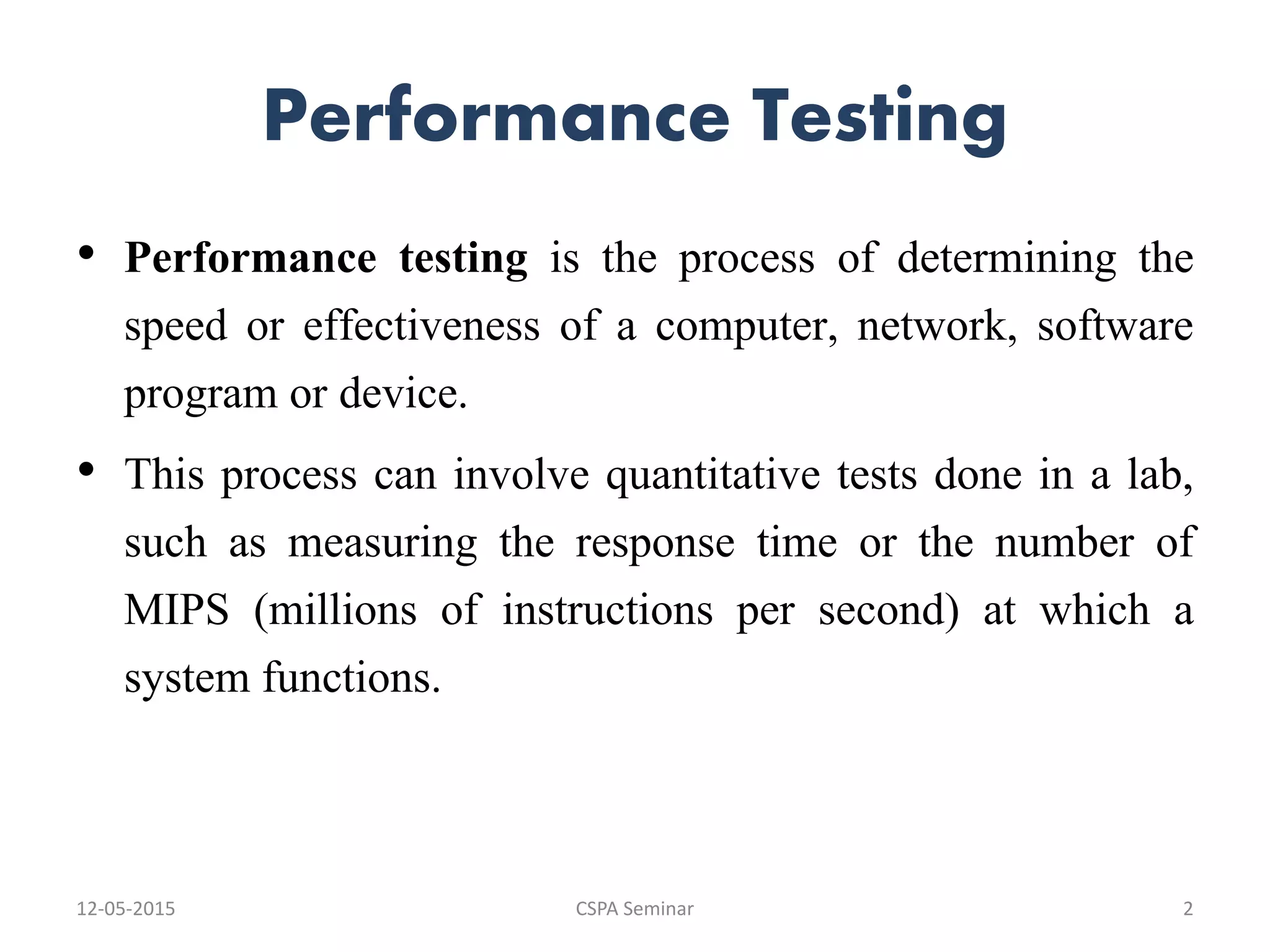 Response time difference analysis of performance testing tools | PPTX ...