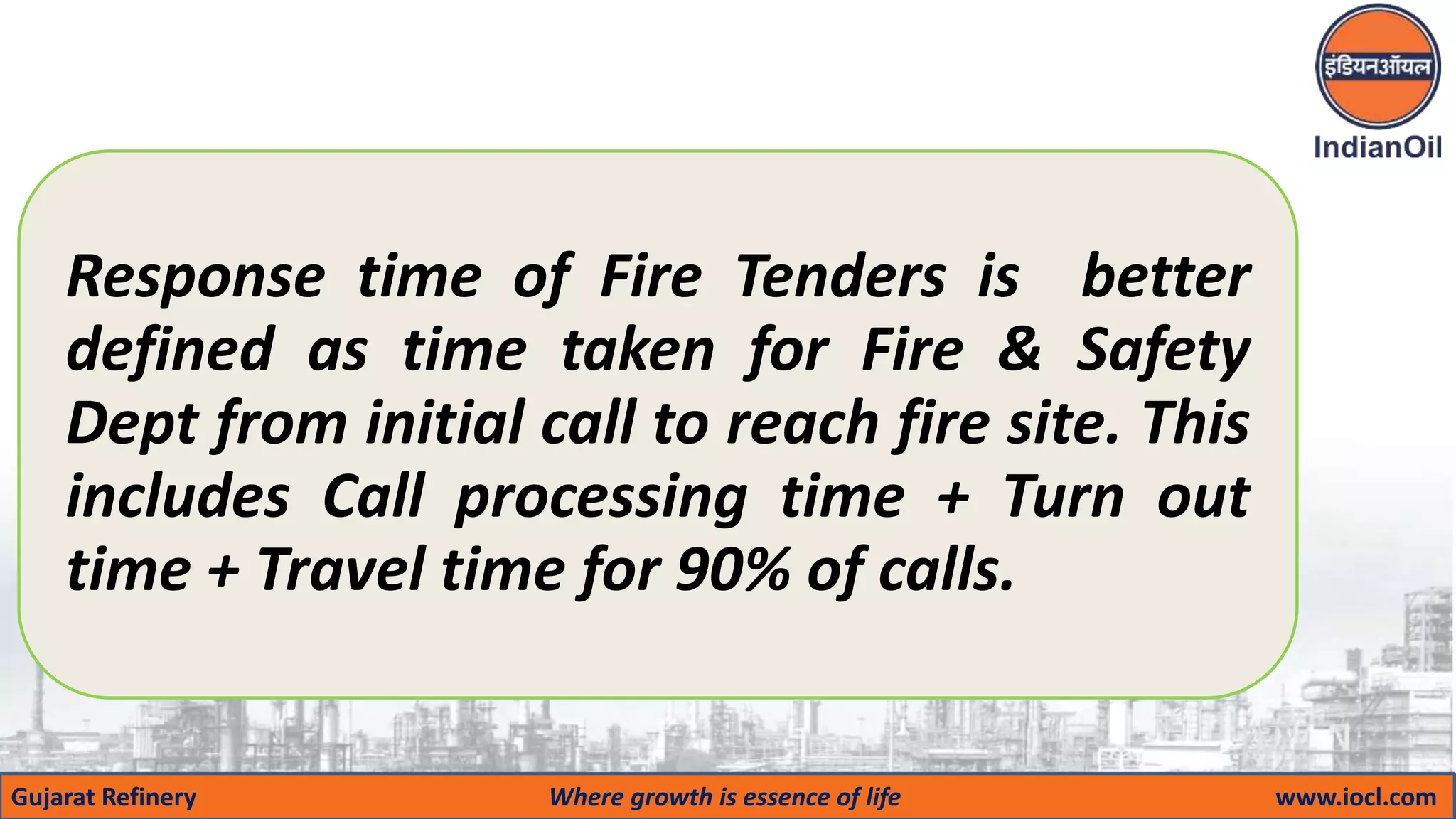 Response time of fire tenders | PPTX