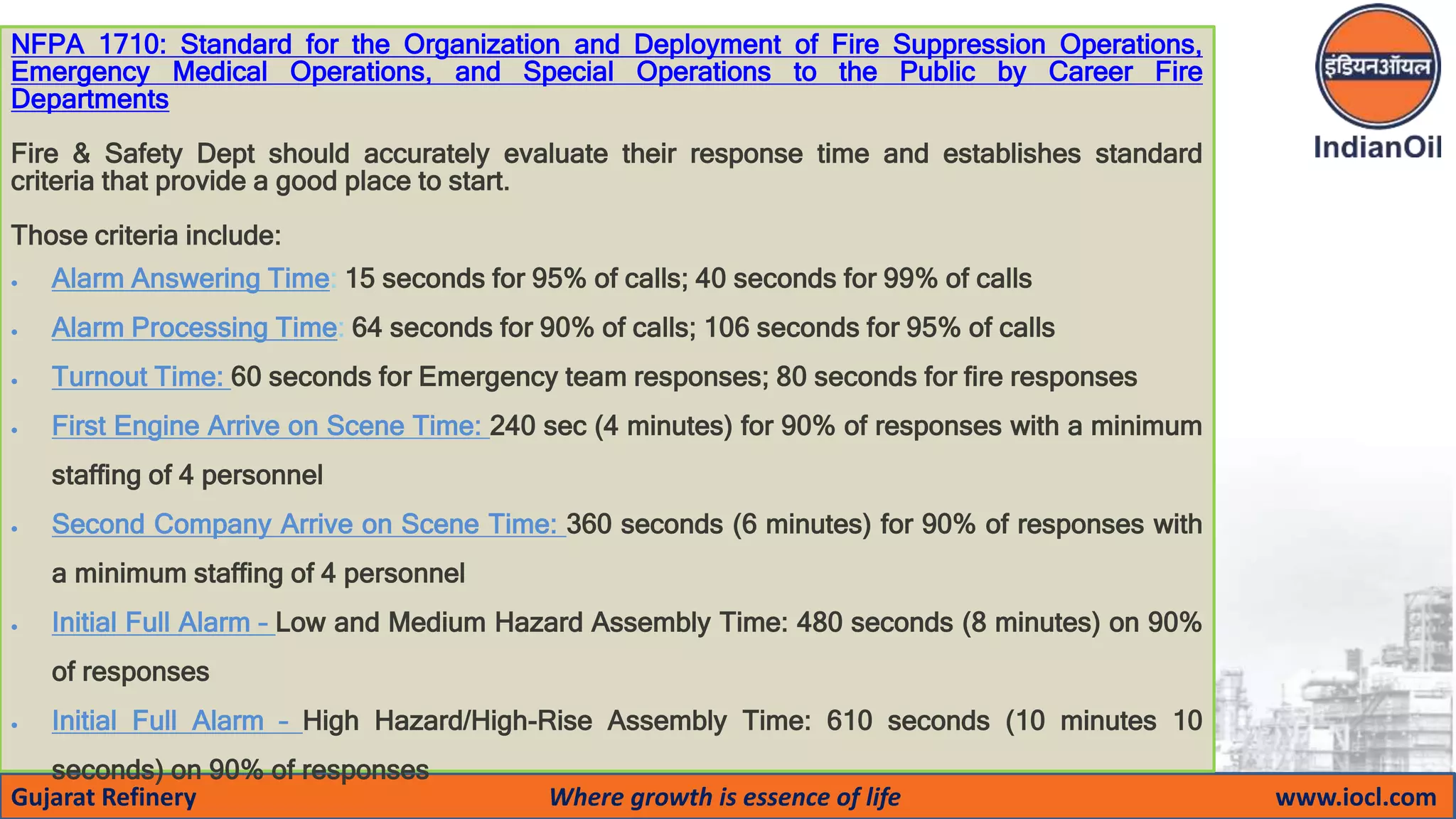 Response time of fire tenders | PPTX