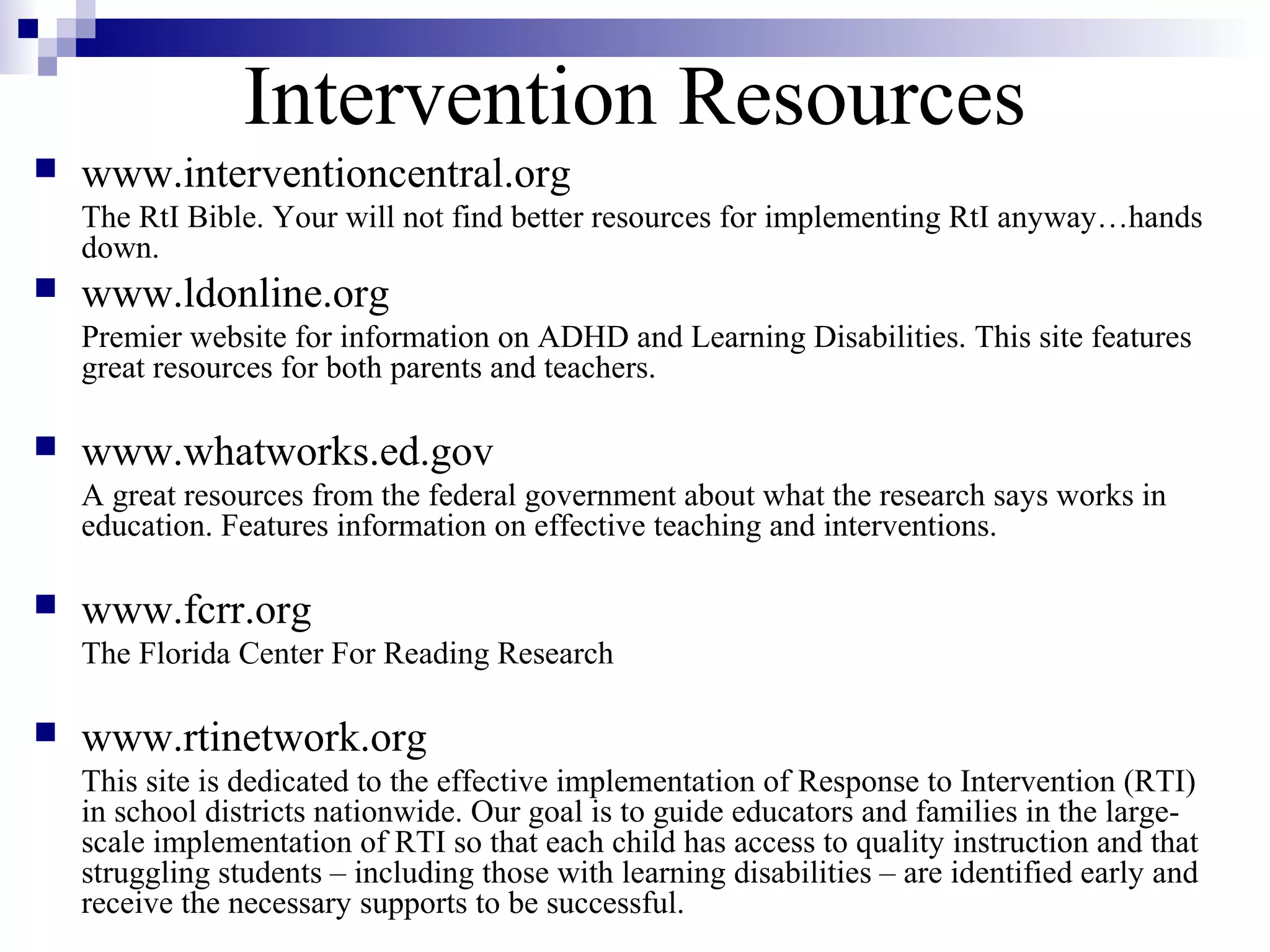 Response to intervention in practice (rti) | PPT | Special Education ...
