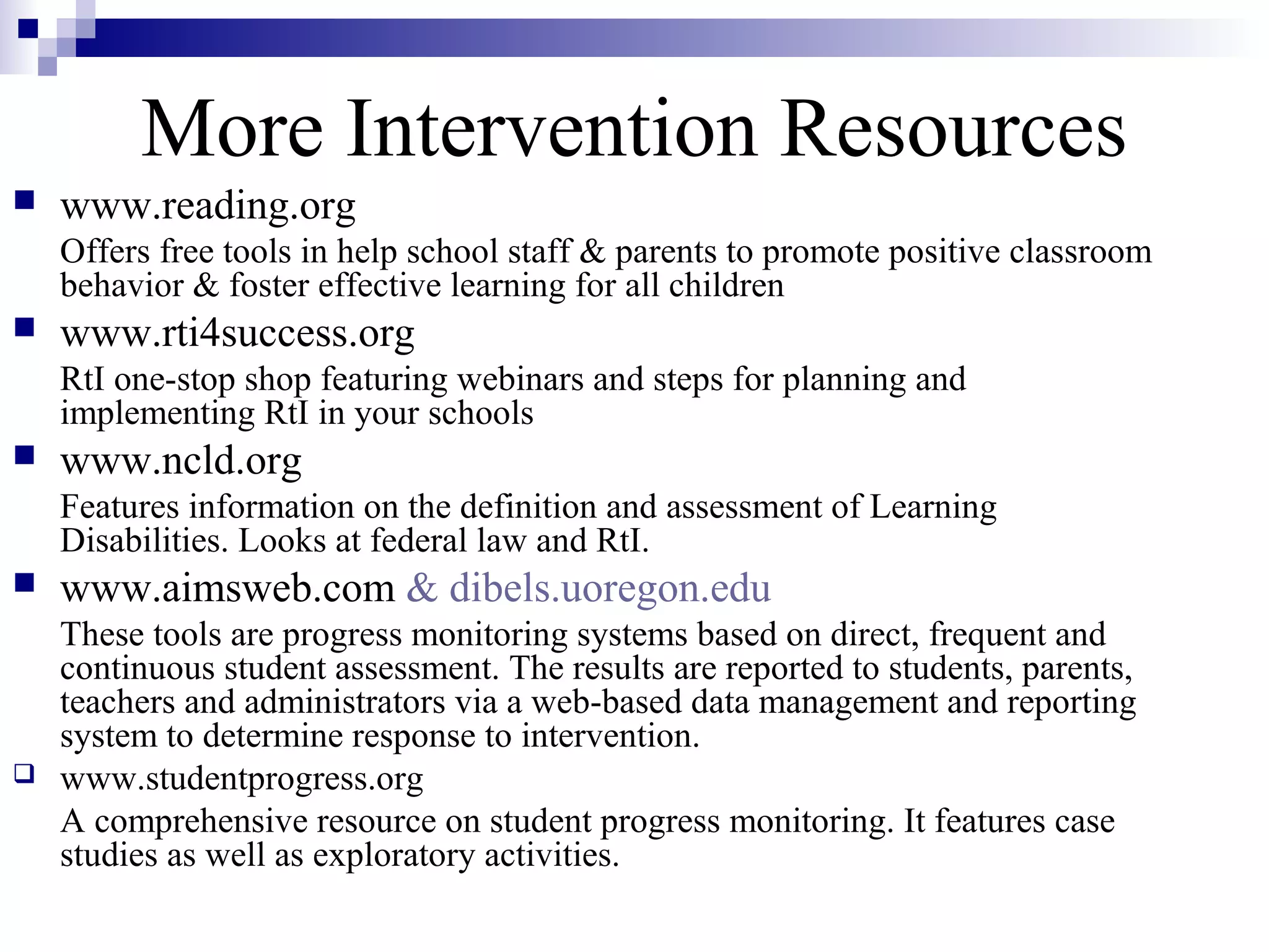 Response to intervention in practice (rti) | PPT | Special Education ...