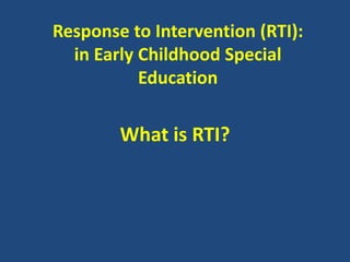 Response to intervention (rti) | PPT