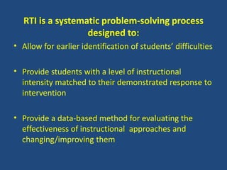 Response to intervention (rti) | PPTX