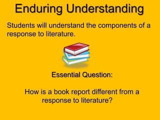 Teaching Response to Literature 3rd grade | PPTX