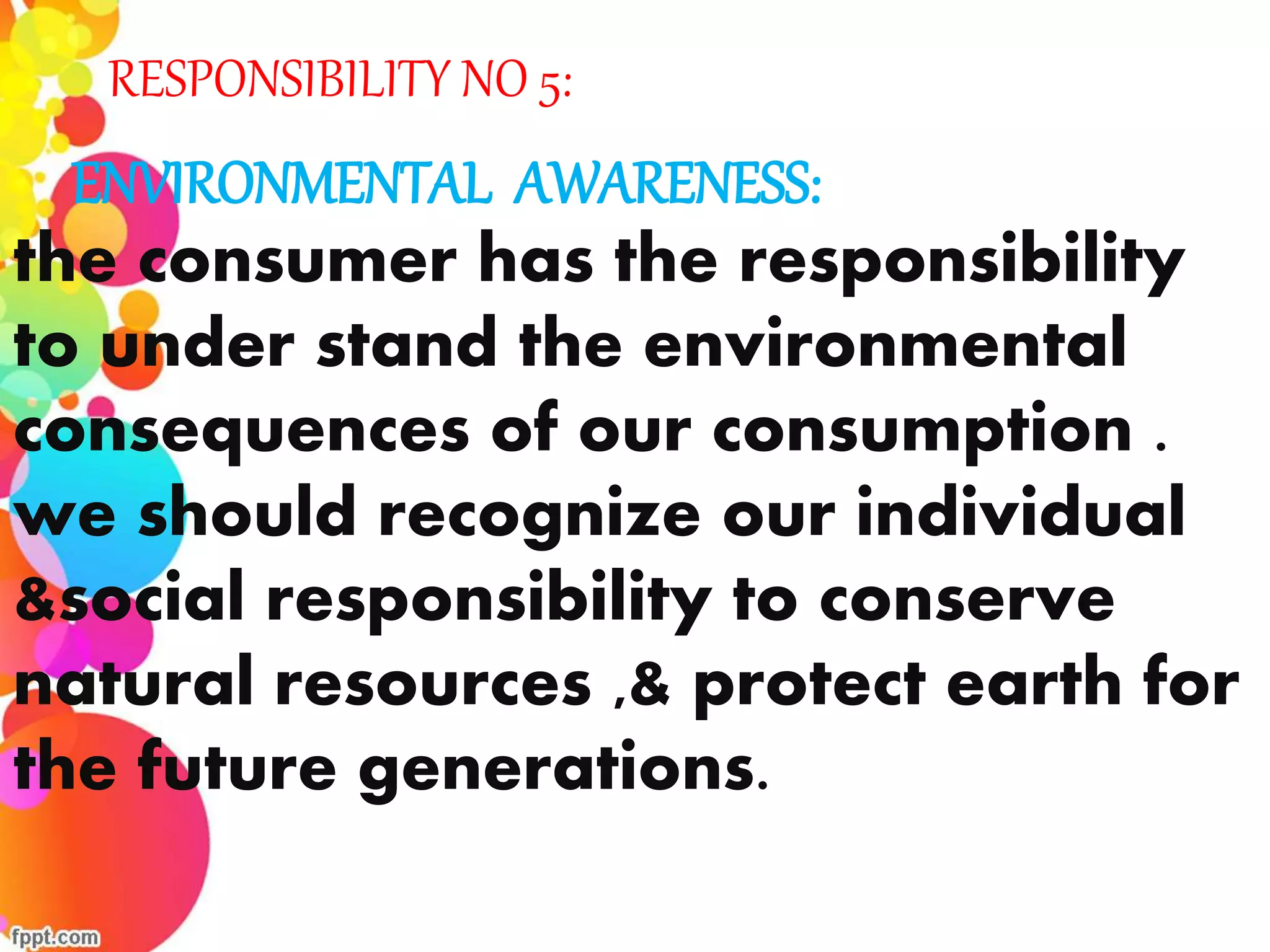 consumer Responsibilities | PPTX