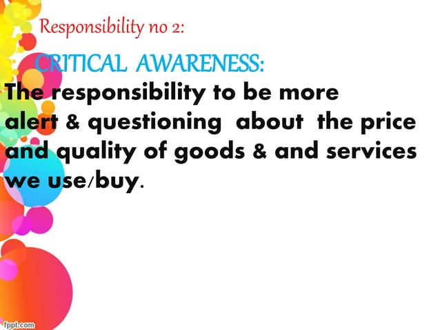 consumer Responsibilities | PPTX
