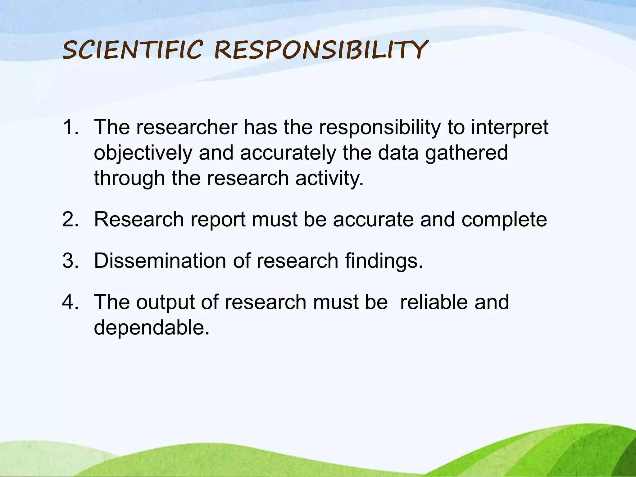 Responsibilities in-research | PPTX