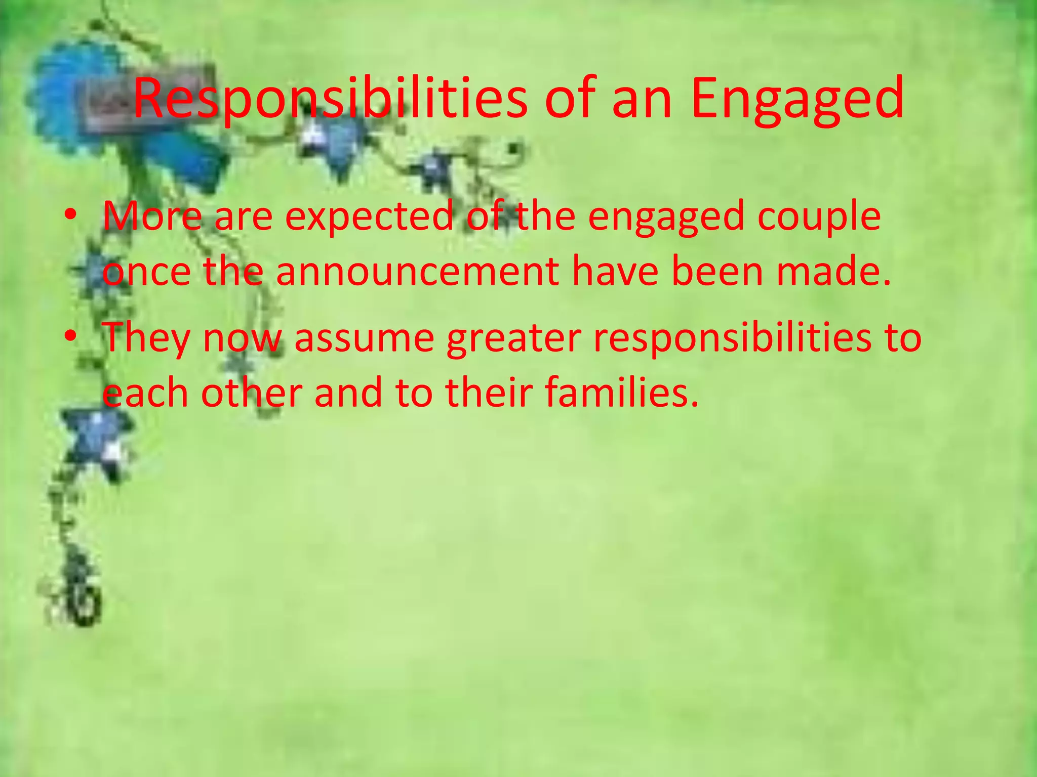 Responsibilities of an engaged | PPTX