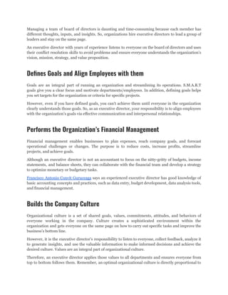 Qualifications Of An Executive Director | PDF