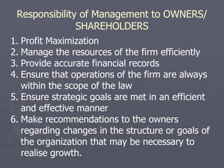 Responsibilities of Management | PPTX