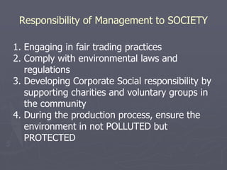 Responsibilities of Management | PPTX