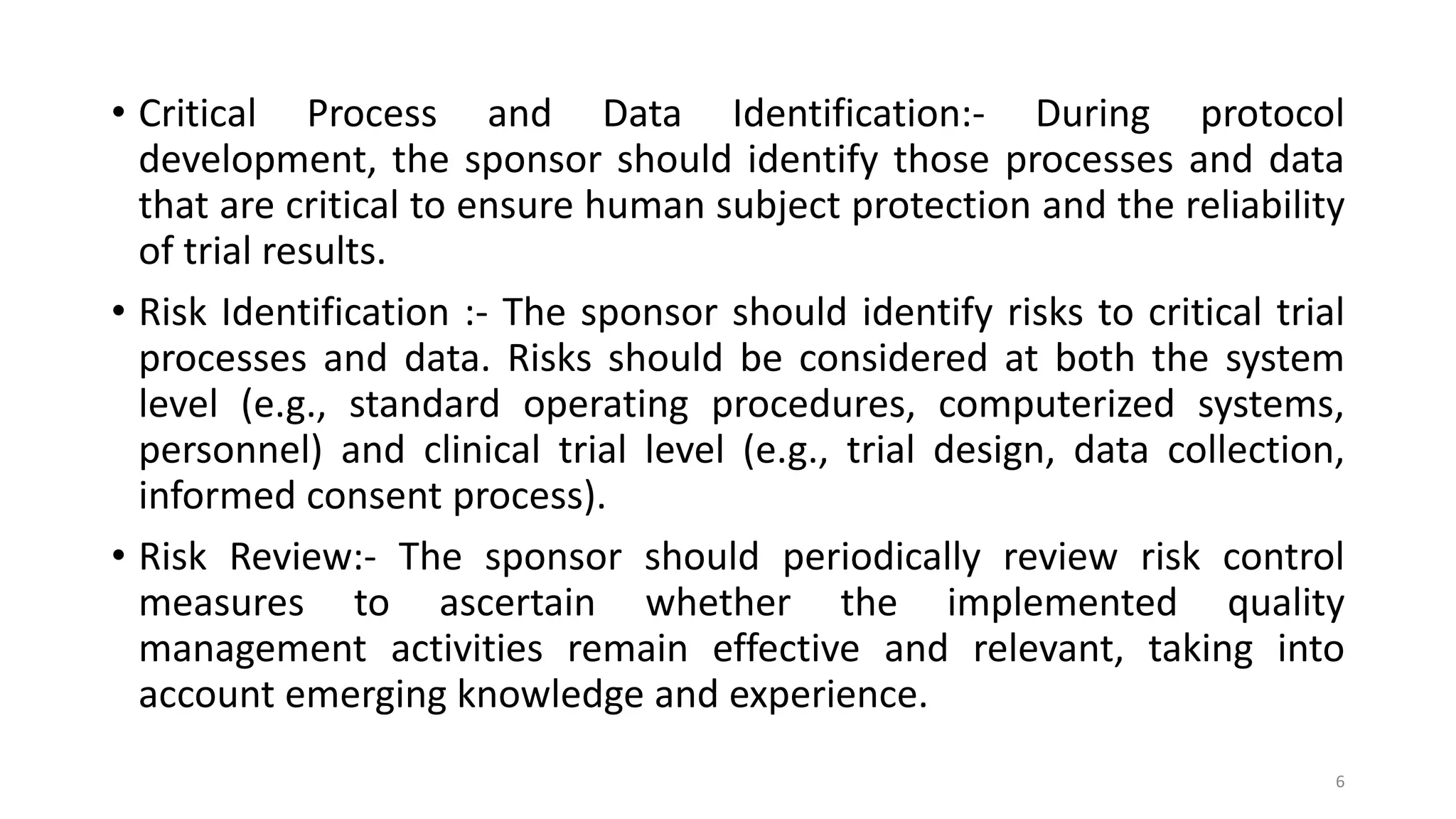 Roles and Responsibilities of sponsor, CRO, and investigator | PPTX