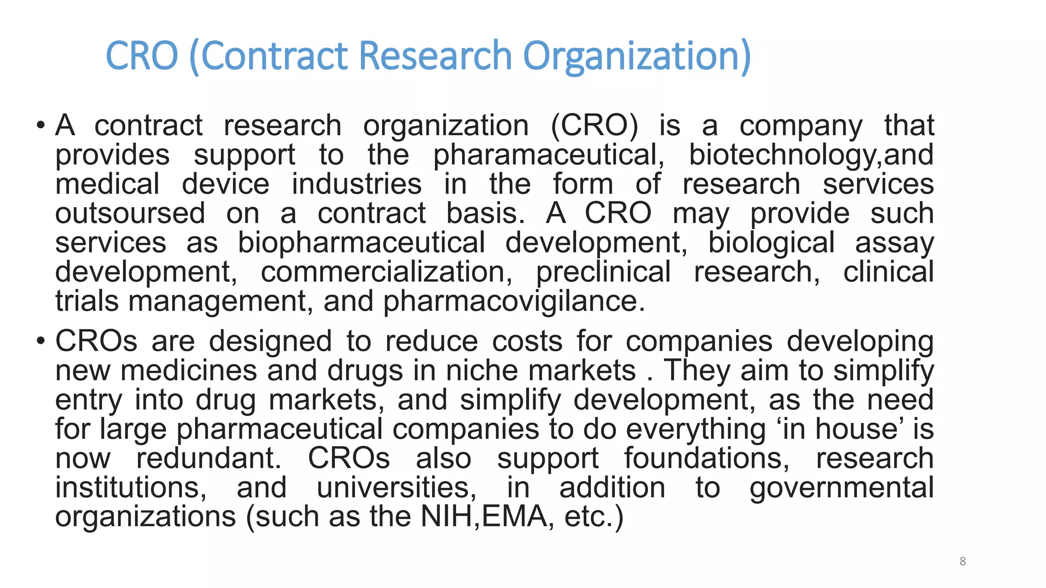 Roles and Responsibilities of sponsor, CRO, and investigator | PPTX