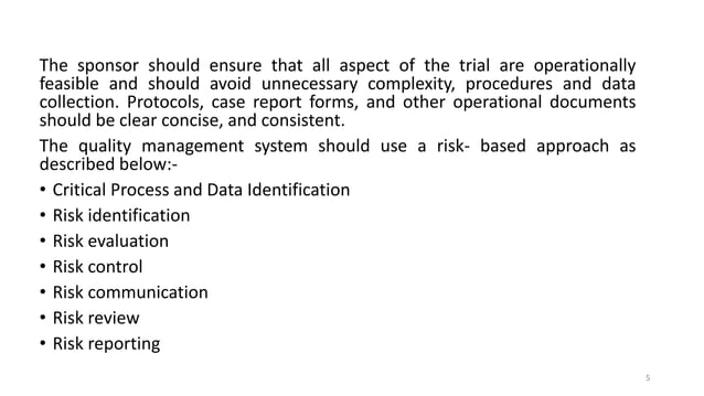 Roles and Responsibilities of sponsor, CRO, and investigator | PPTX