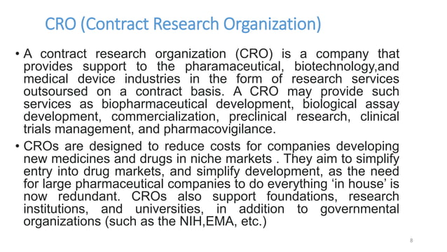 Roles and Responsibilities of sponsor, CRO, and investigator | PPTX