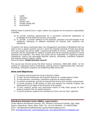 Global Scientific council Draft | PDF