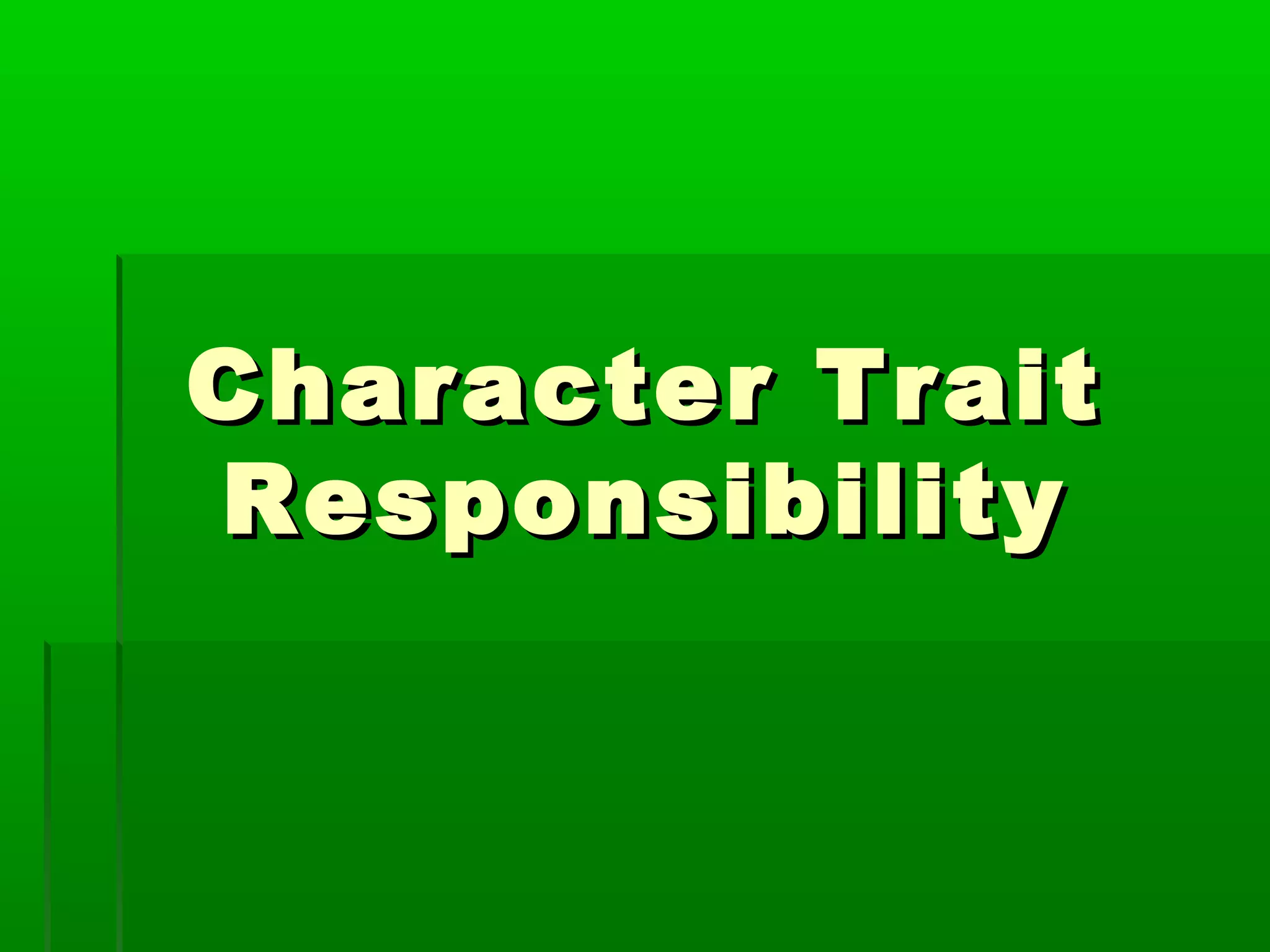 Responsibility | PPT