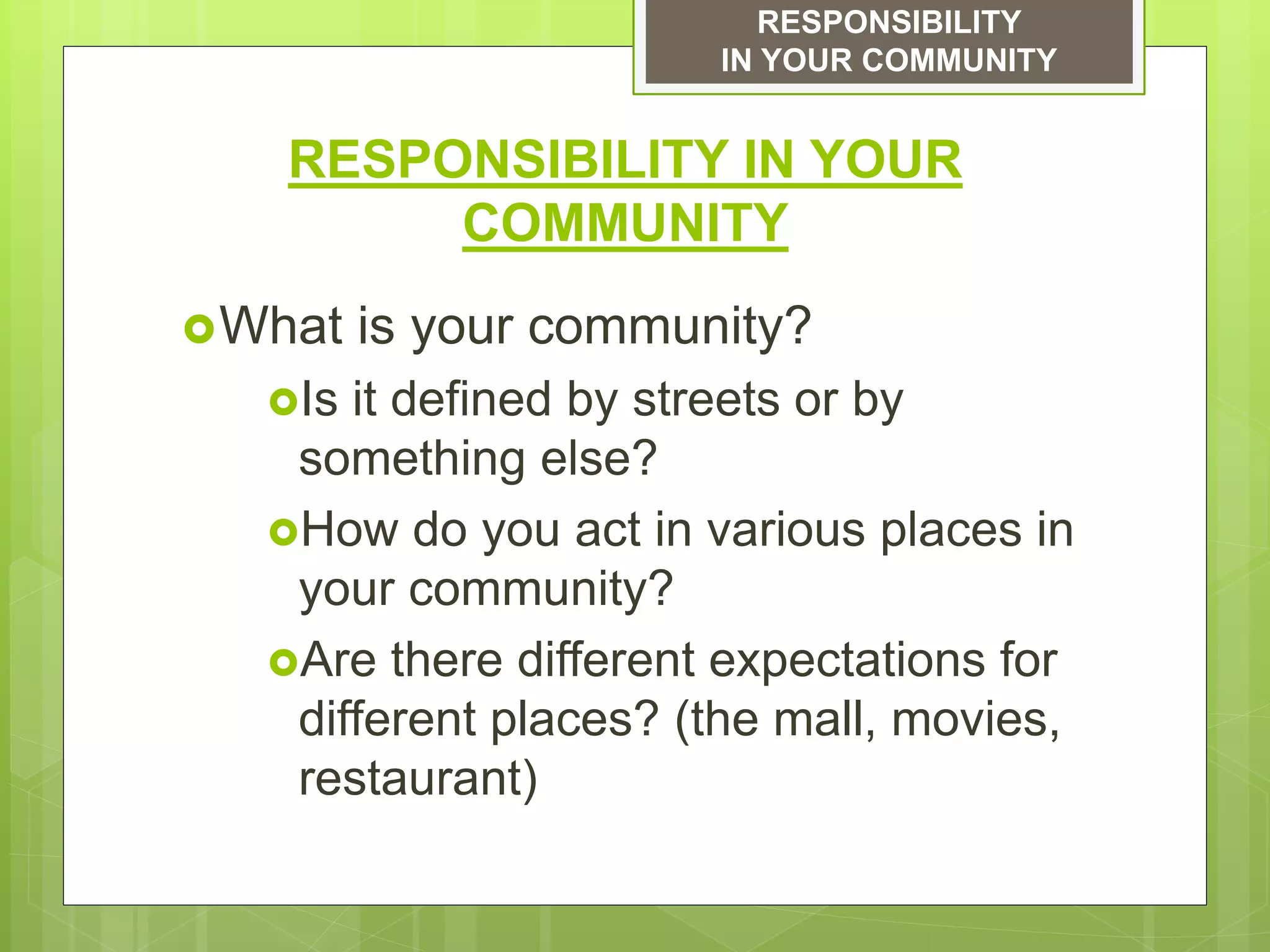 BMS Character Education - Responsibility | PPTX | Homework and Study ...