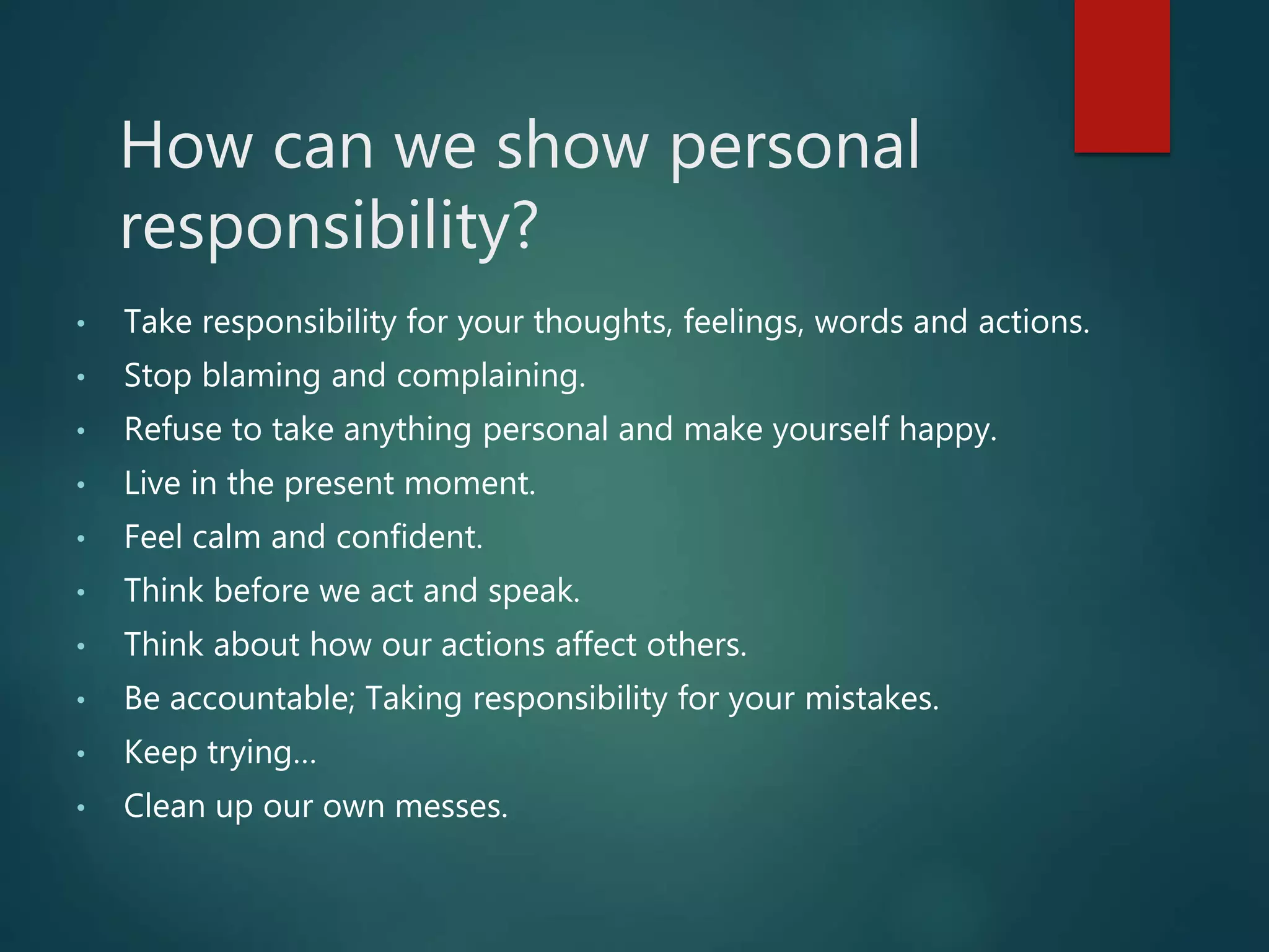 Responsibility | PPTX
