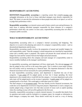 Responsibility accounting | DOCX