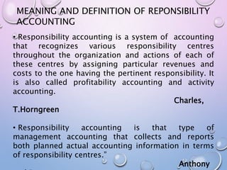 Responsibility accounting | PPTX