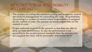 Responsibility accounting | PPTX