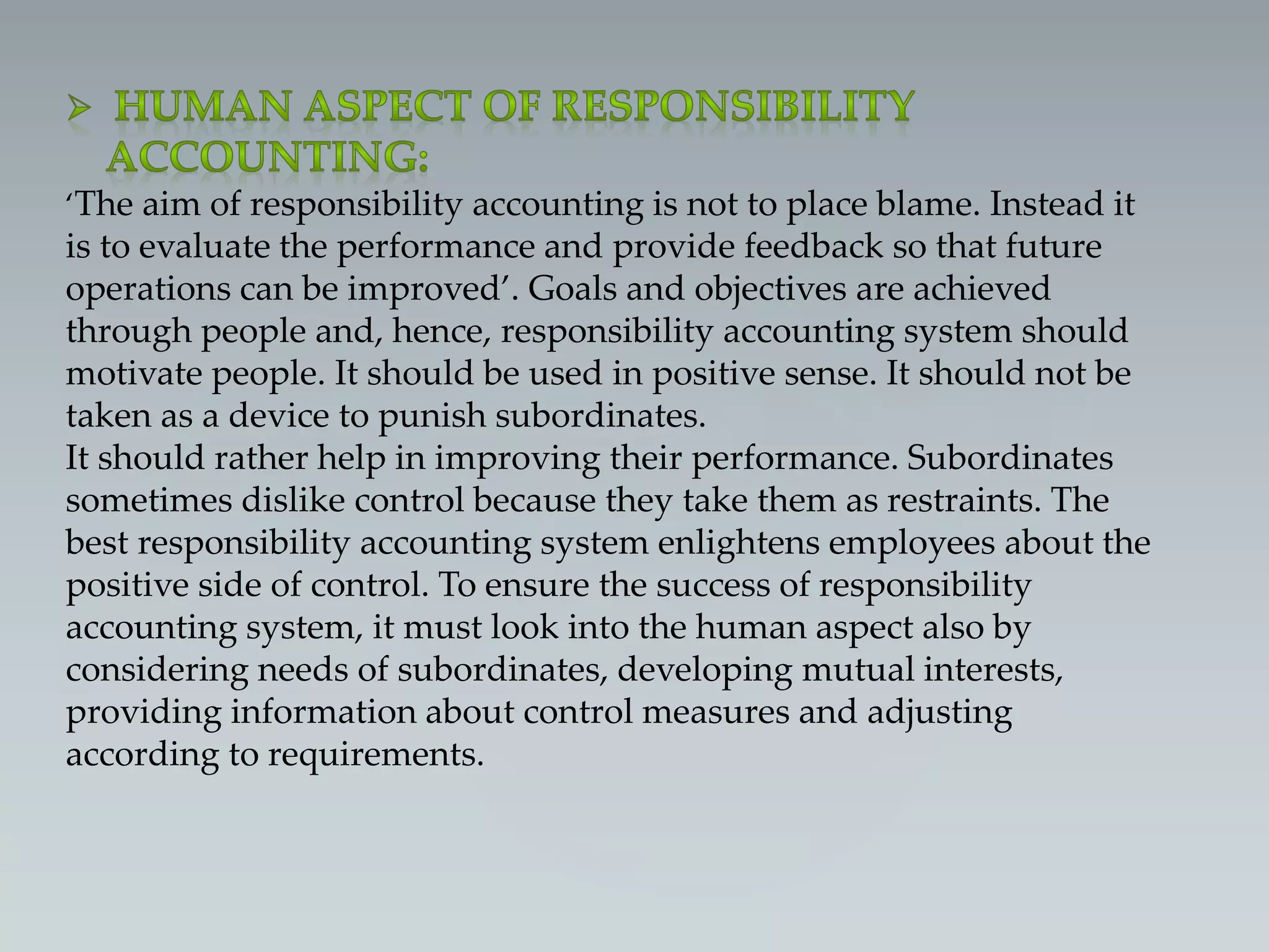 Responsibility accounting | PPTX